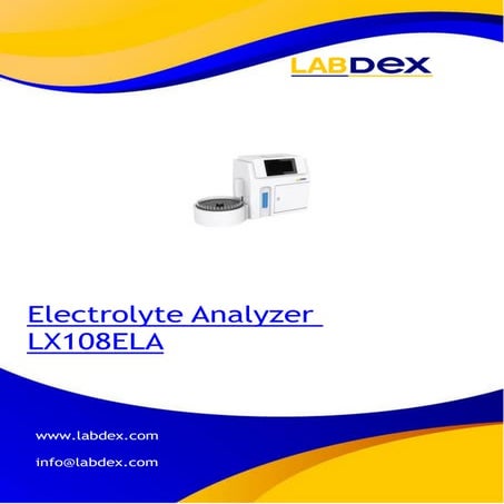 Electrolyte Analyzer LX108ELA | PDF