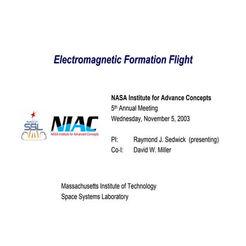 Electromagnetic formationflight | PPT