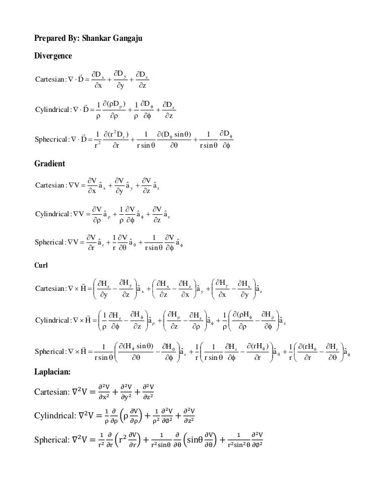 Electromagnetic formula