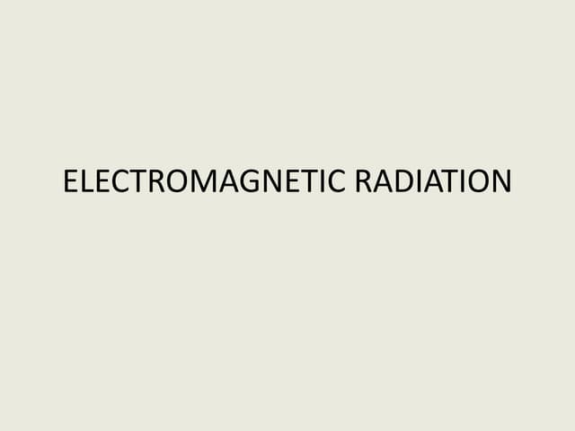Electromagnetic waves | PPTX