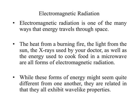 Electromagnetic radiation | PPTX