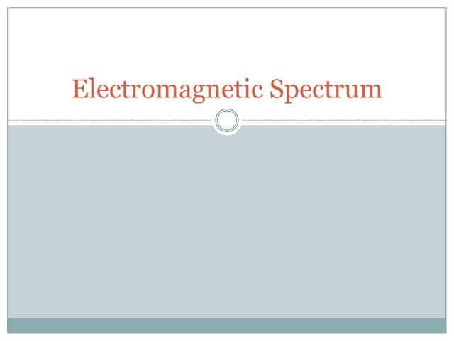EFFECTS OF ELECTROMAGNETIC RADIATION POWERPOINT | PPTX | Chemistry ...