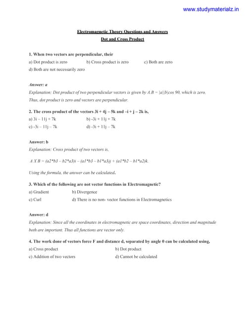 Class 11 important questions for physics Scalars and Vectors | PDF