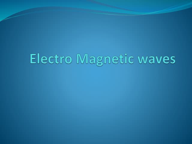 Electricity and magnetism | PPTX