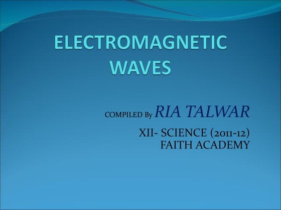 Electromagnetic spectrum | PPT