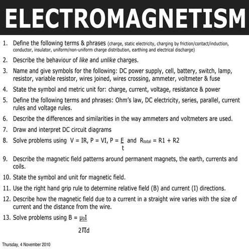 Electromagnetism | PDF | Chemistry | Science