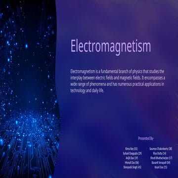 Electromagnetism and its types and the future role | PPTX