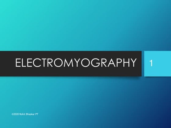 Electromyography | PDF
