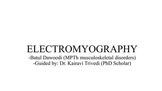 Electromyography | PDF