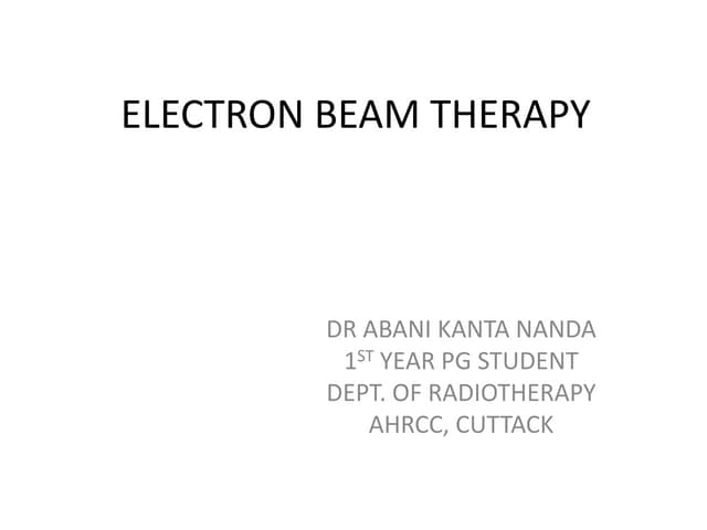 Flash radiation therapy | PPTX