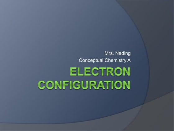 Electron configuration cheat sheet | PDF