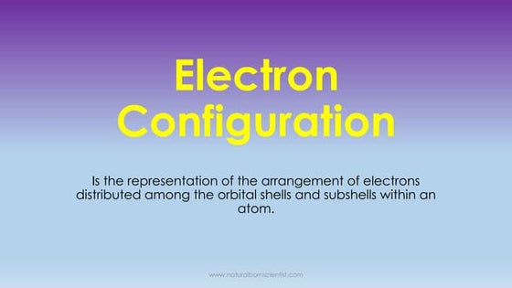 Writing Electron Configuration Pptx