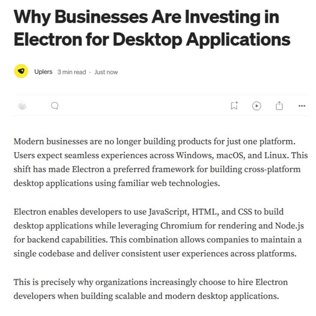 Hire Electron developers with Uplers in just 48 hours! | PDF