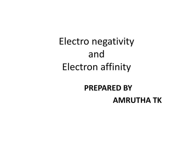 Electron affinity | PDF