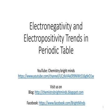 Electronegativity and electropositivity trends in periodic table | PPTX