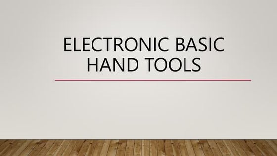 Plumbers hand tools | PDF