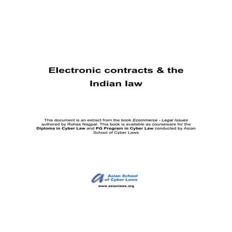 Electronic contracts | PDF