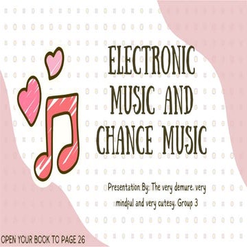 Electronic Music and Chance Music (MAPEH 10) | PDF | World ...