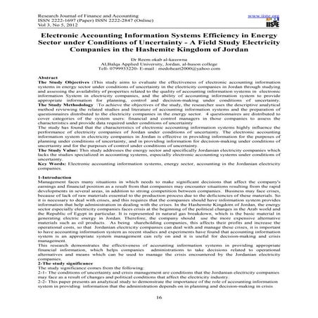 Electronic accounting information systems efficiency in energy sector ...