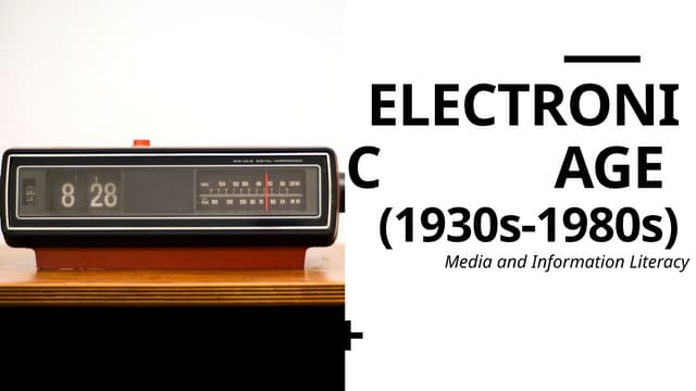 ELECTRONIC-AGE.pptx | Consumer Electronics | Technology & Computing