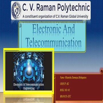 Electronic And Telecommunication [Autosaved].pptx