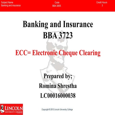 Electronic cheque clearing | PPTX