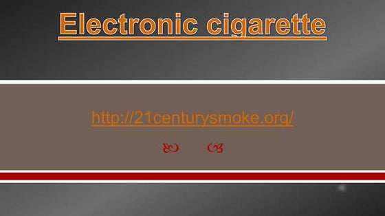 Electronic cigarette review | PPTX