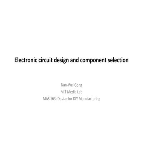 Electronic circuit design and component selection.pptx