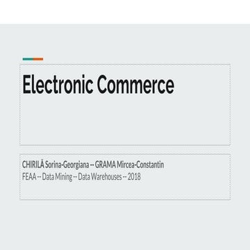 Electronic commerce and Data Warehouses | PDF