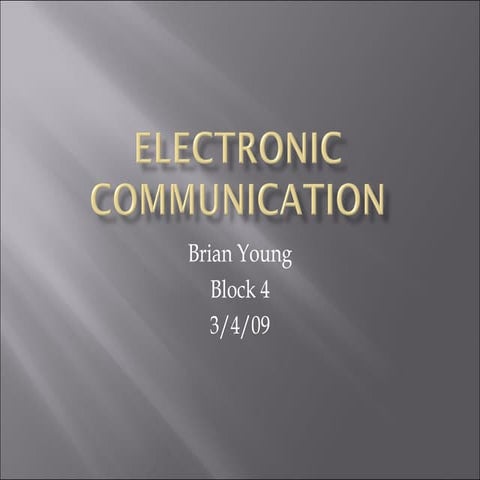 Electronic Communications | PPT