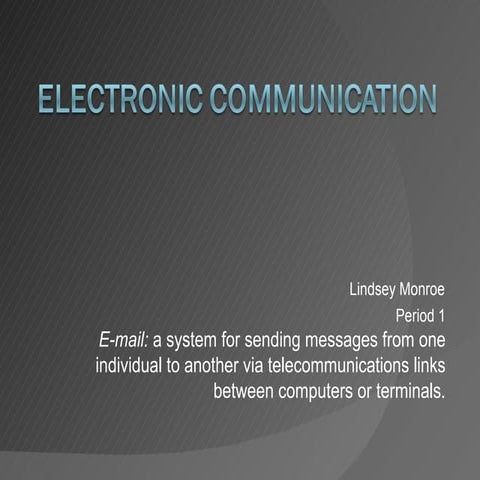 Electronic Communications | PPT