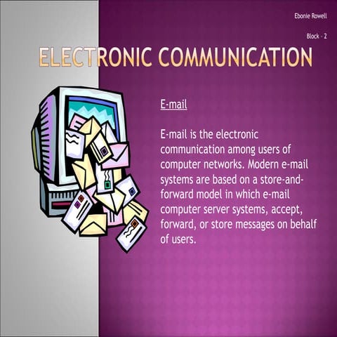Electronic Communication | PPT | Email | Internet
