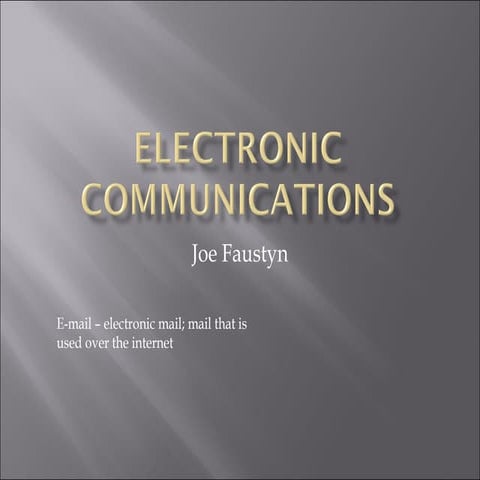 Electronic Communications | PPT