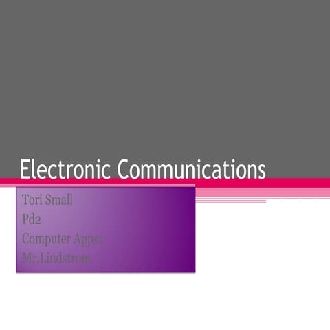 Electronic Communications | PPT