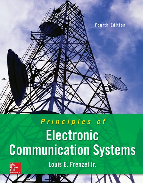 Principles of electronic communication systems 4th edition frenzel solutions manual | PDF