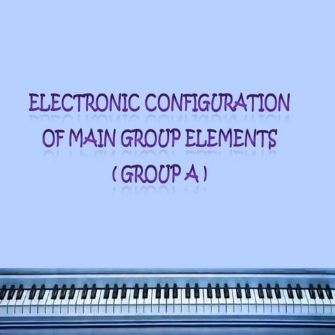Electronic configuration | PPT