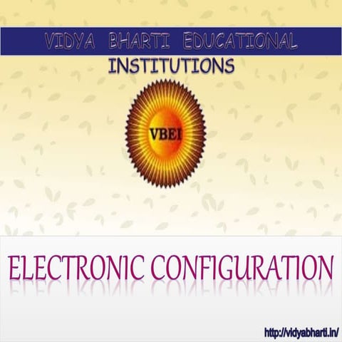 Electronic configuration | PPTX