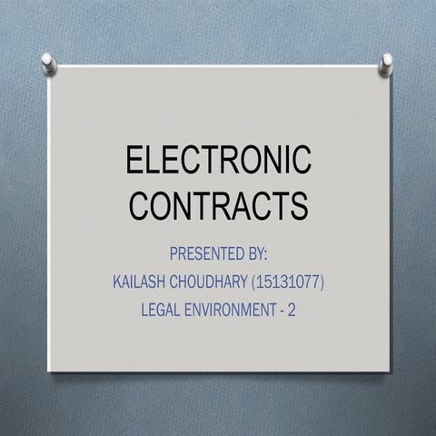 Electronic contracts | PPT