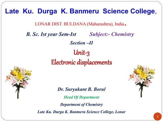 Electron Displacement Effect | PPTX | Chemistry | Science