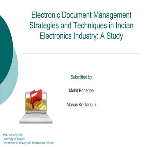 Electronic document management strategies and techniques final | PPT