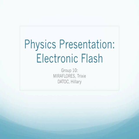 Electronic flash | PDF