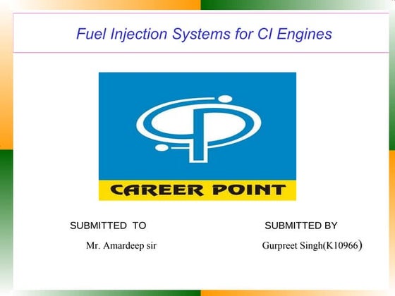 Fuel injection system in ci engine | PPT