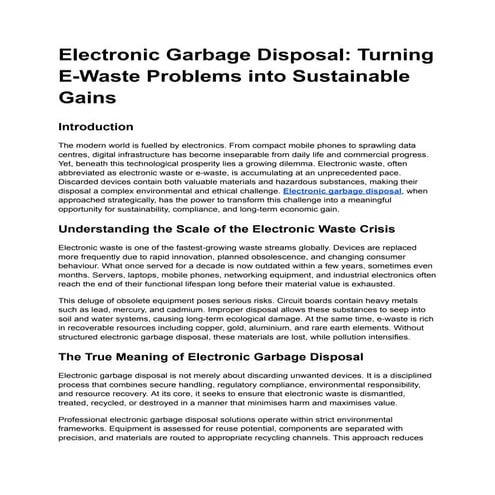 Recycle Office Electronics Docx