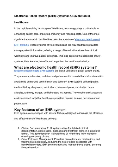 Health information systems (his) | PPTX | Technology & Computing