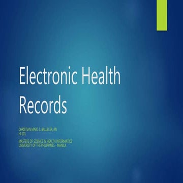 Electronic health records | PPTX