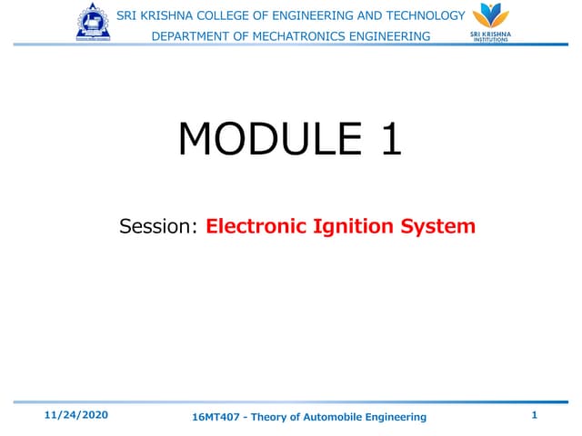 Transistor ignition system | PPTX