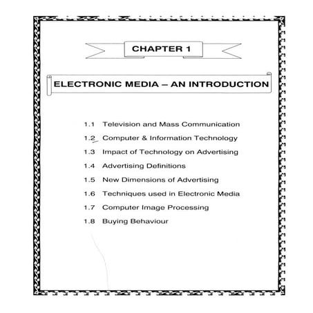 An Introduction to Electronic Media | PDF
