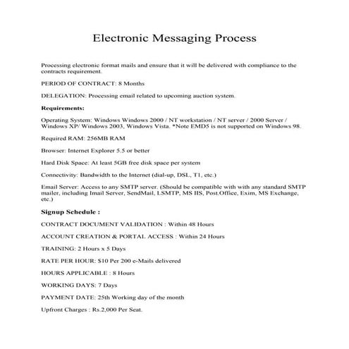 Electronic messaging process | PDF