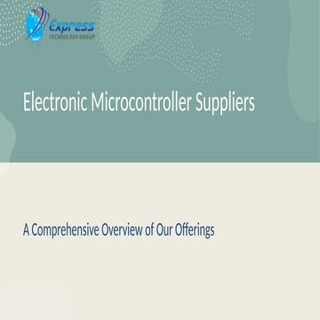 Reliable Electronic Microcontroller Suppliers for Diverse Applications ...