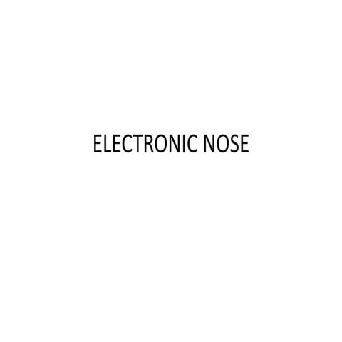 Electronic Nose(e-Nose) | PPTX